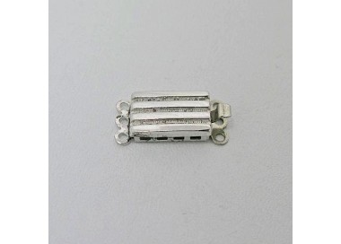 Fermoir cliquet 3 rangs Argent