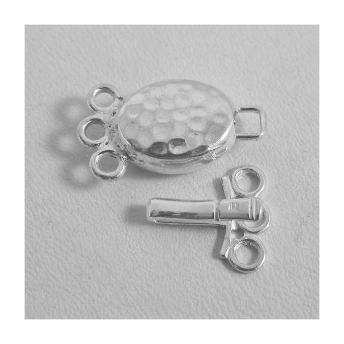 Fermoir cliquet 3 rangs Argent