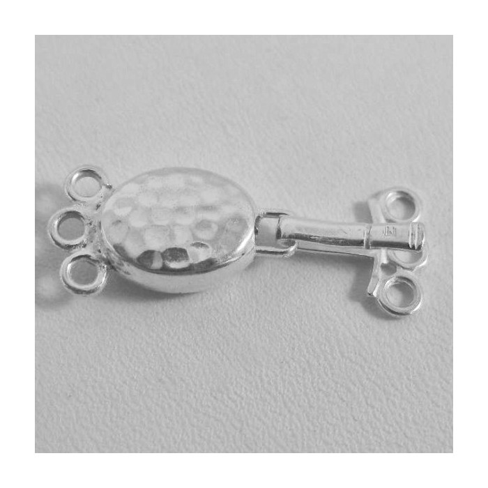 Fermoir cliquet 3 rangs Argent