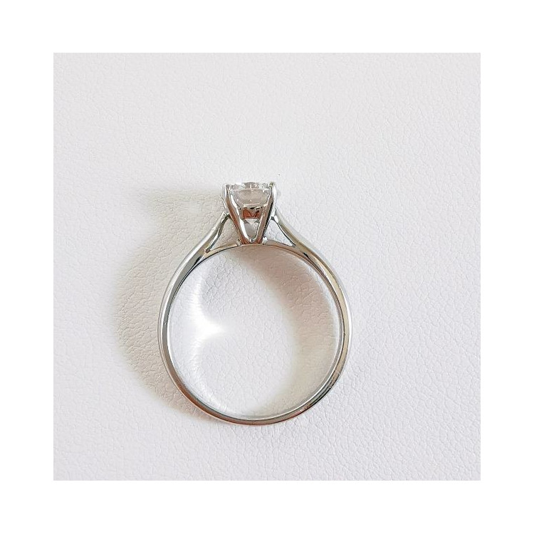 Solitaire Diamant 1.11ct Or Blanc 750 - 18 carats
