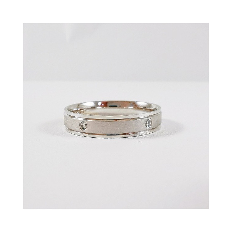 Alliance Homme Diamants Or Blanc 750 - 18 carats
