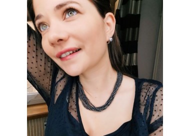 Collier Multi Rangs Perles Facettées